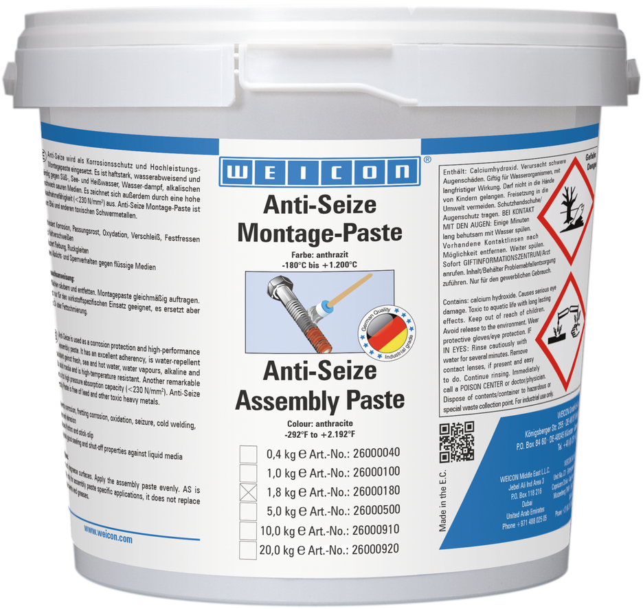 Anti-Seize Assembly Paste | lubricant and release agent paste | 10000178